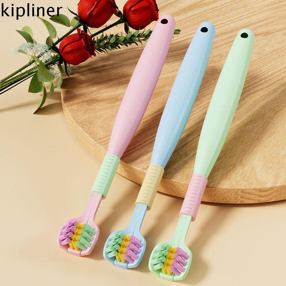 KIPLINER Three Sided Children Toothbrush, Tongue Scraper Deep Oral Kids ...