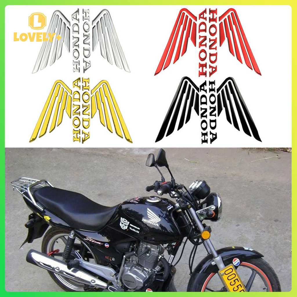 Honda Wings Logo Honda Sticker Left and Right 3D Emblem Chrome Stickers ...