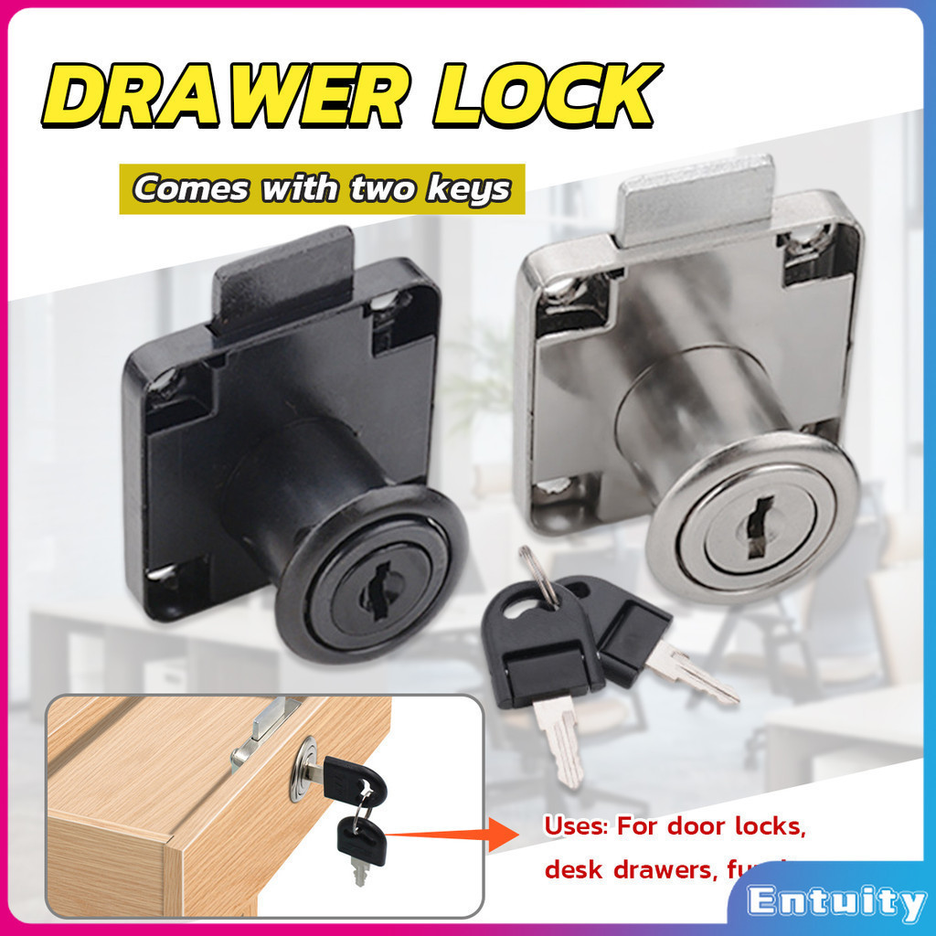 ET Stainless Steel Drawer Lock with 2 Keys Lock Locker Furniture Door ...