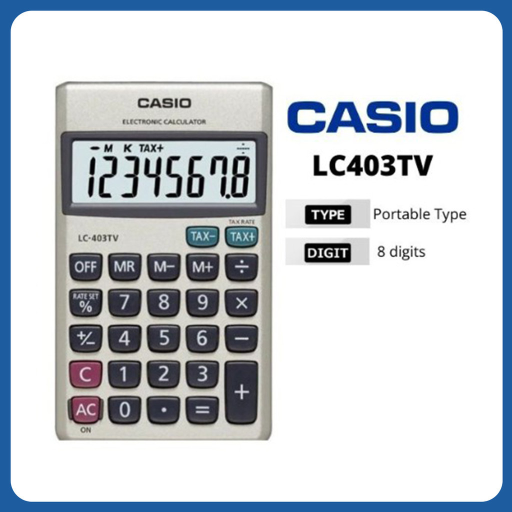Casio LC-403TV | Practical Calculators (Battery-operated) Travel ...