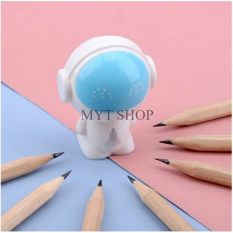 Astronaut Pencil Sharpener For Student Children Hand Rotary Manual/Wood ...