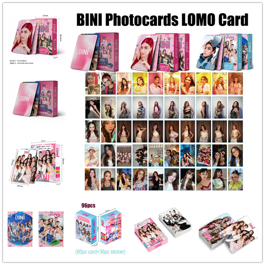 Bini Lomo Cards 55Pcs Bini Photocards Photo Card Holographic Bini ...