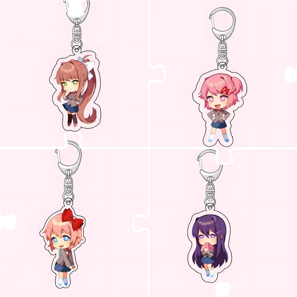 Keychain, Standee, Glass Painting Doki Doki Literature Club Natsuki ...