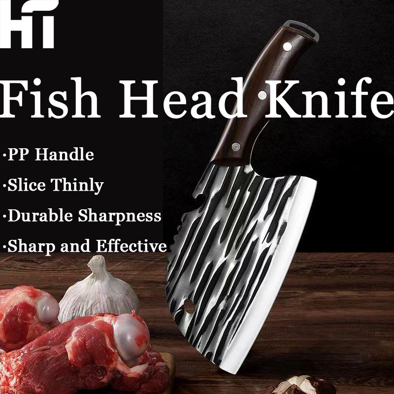 Fish Head Knife Kitchen Knife Traditional Handmade Chopper Cooking ...