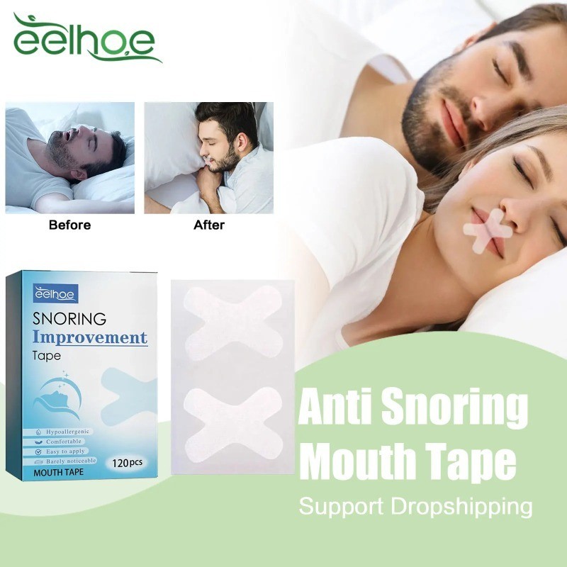EELHOE Anti Snoring Mouth Tape Nighttime Sleep Mouth Breathing Correction Promote Better Breathe ...
