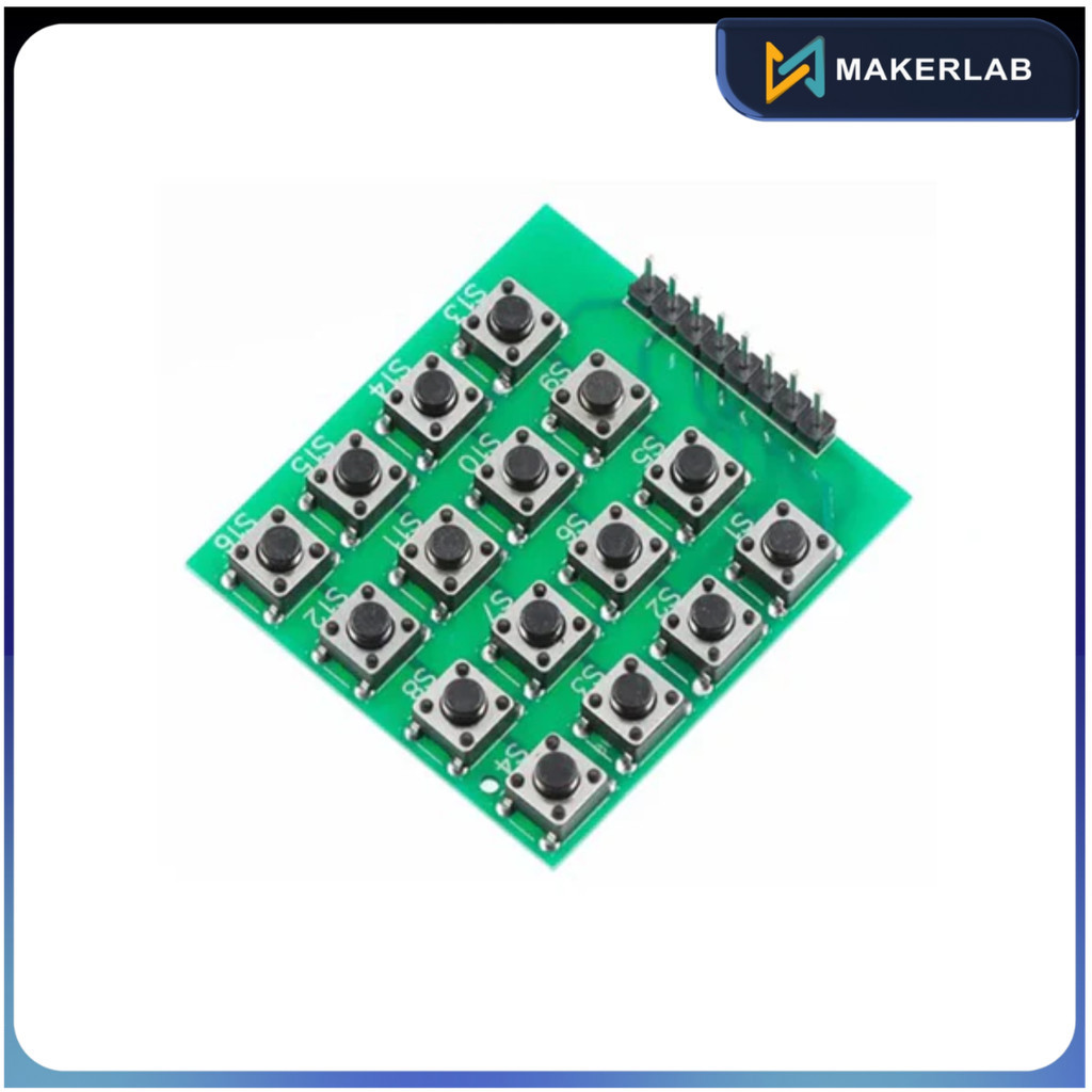 4x4 Matrix Keypad Keyboard Module 16 Button Mcu For Arduino Shopee
