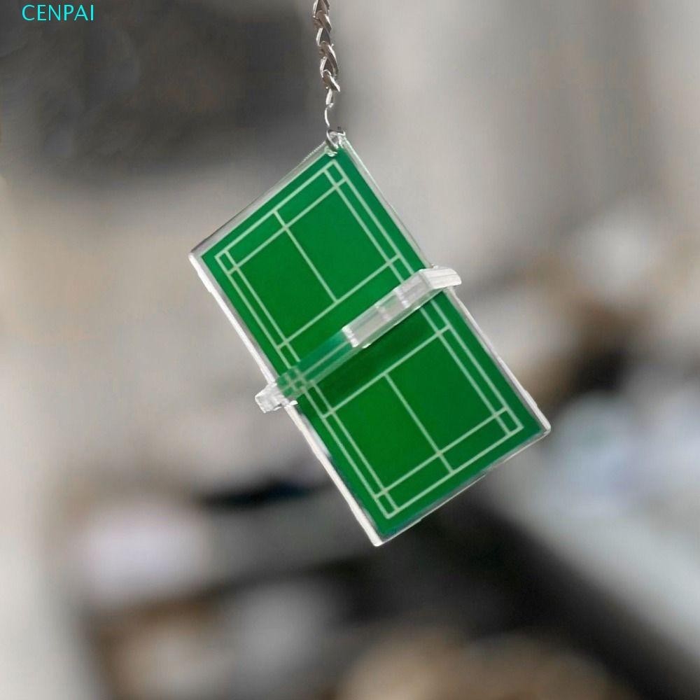 CENPAI Badminton Acrylic Keychain, Acrylic Mini Badminton Playground ...