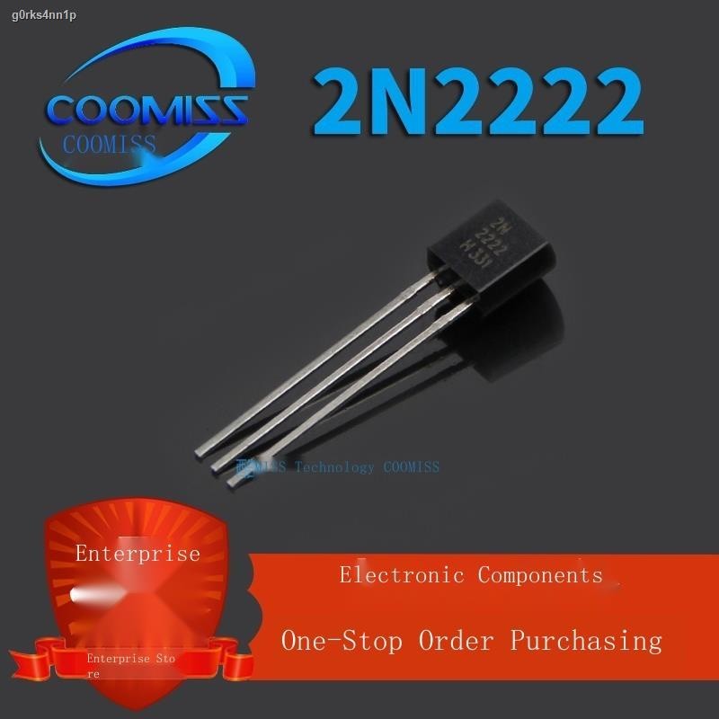 Transistor full-level 2N2222 0.6A 30V TO-92 package in-line NPN type ...