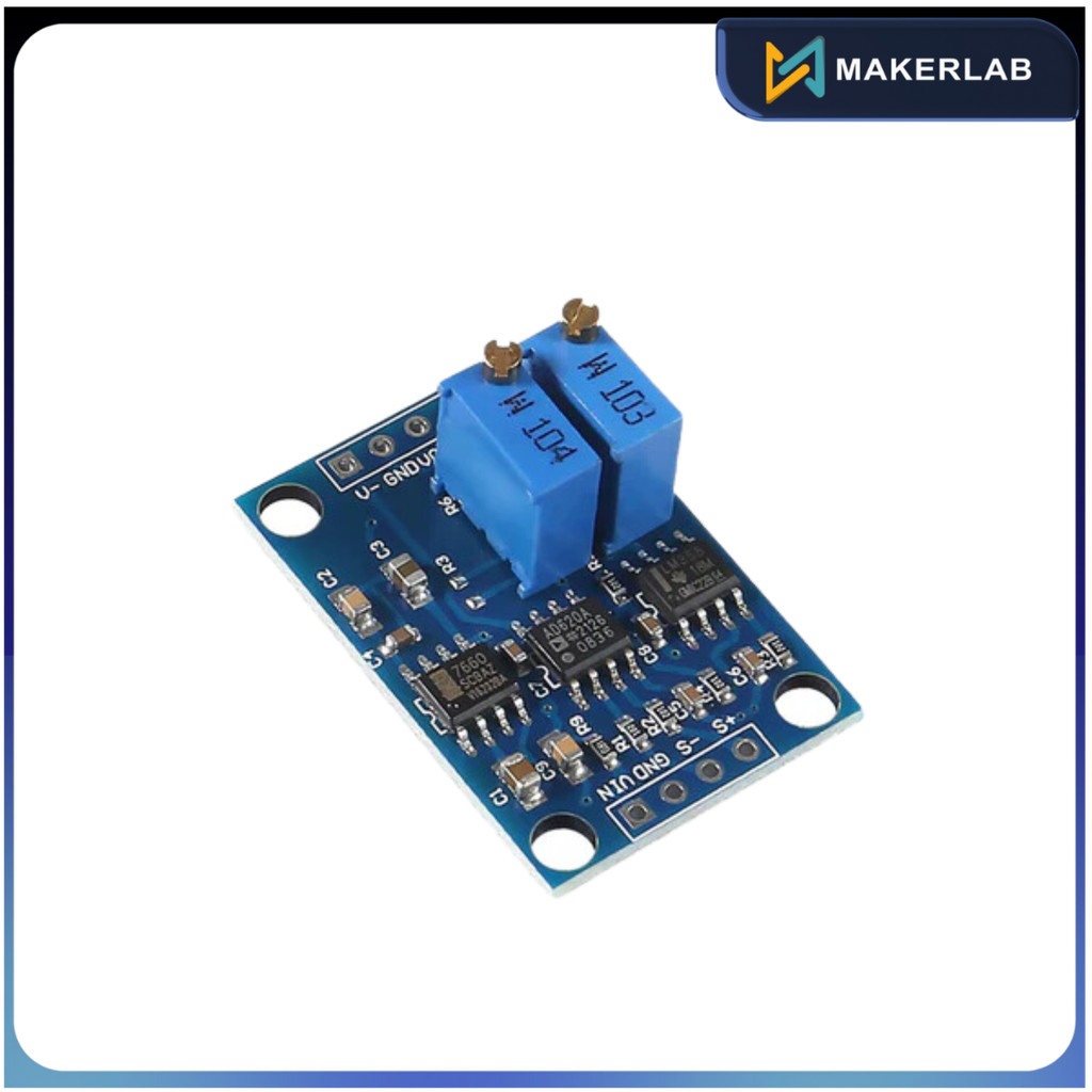 3-12VDC AD620 Microvolt MV Voltage Amplifier Signal Instrumentation ...