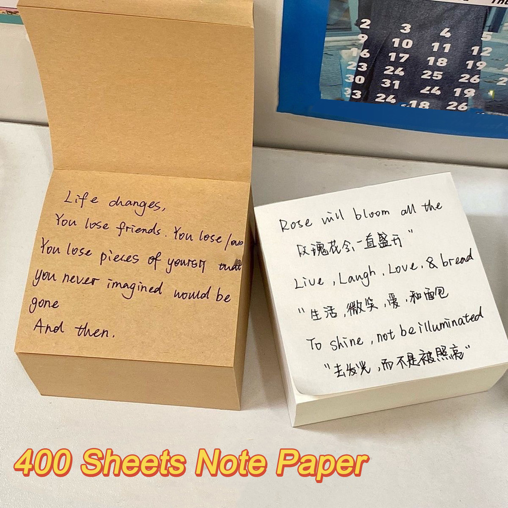 400 Sheets Thick Note Paper Scratch Paper Tearable Blank Draft Paper ...