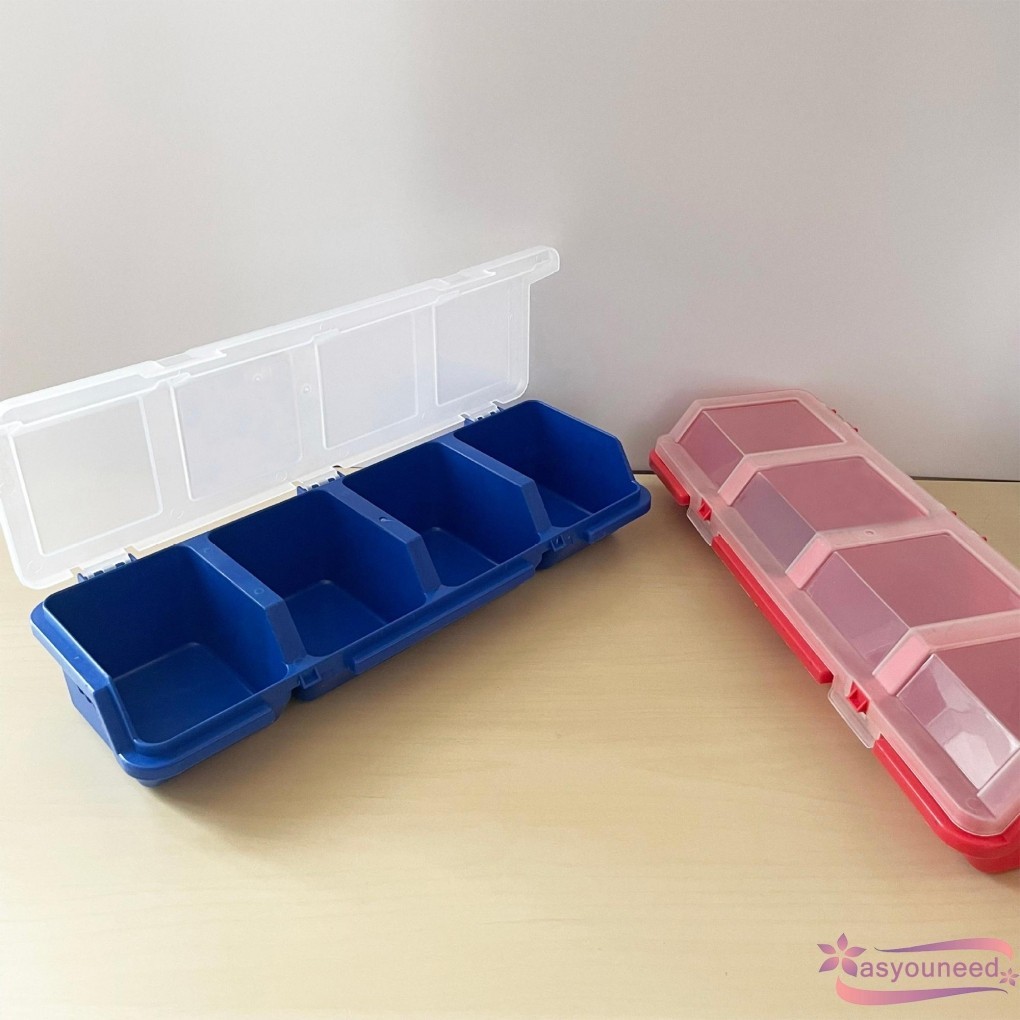 Aay-Small Parts Organizer 4 Compartments Tools Storage Box Hardware ...