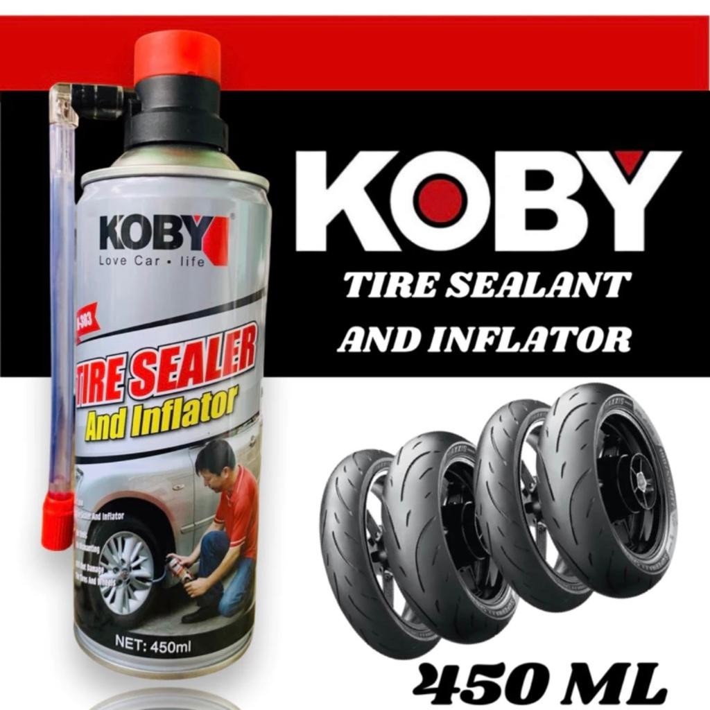 KOBY Tire Sealer and Inflator 450ml - Easy Fix for Flat Tires | Shopee ...