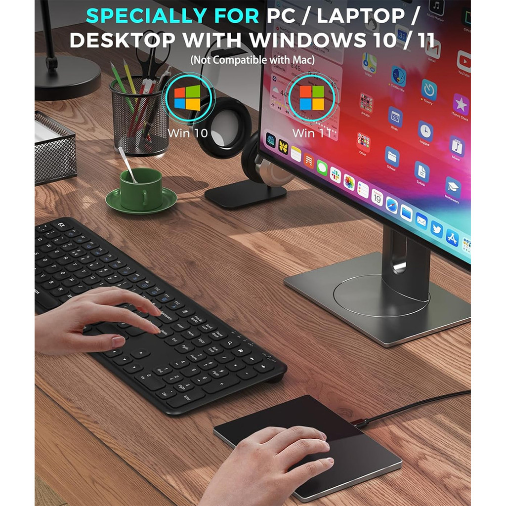 USB Wired Multi-Touch Trackpad Slim AluminumTouchpad Mouse for Windows ...