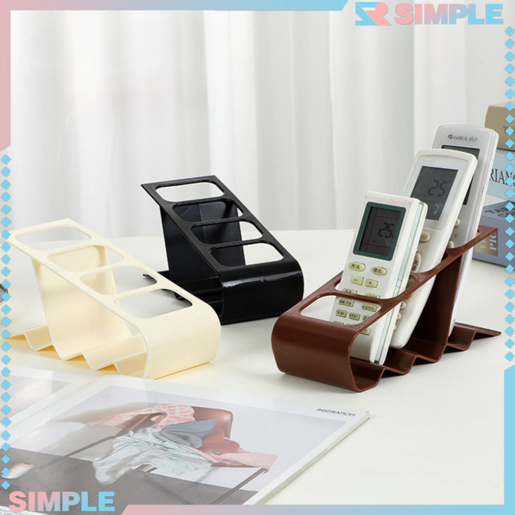 4 Grids TV Remote Storage Rack Holder DVD/VCR Remote Control Organizer ...