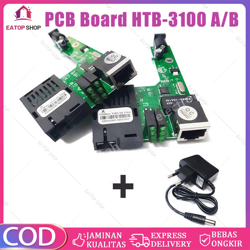 PCB Board HTB-3100 A+B Side A Side B Fiber Optic Media Converter PCB ...