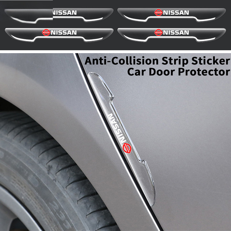 4Pcs Nissan Transparent Car Door Anti-Collision Strip Guards Doors ...
