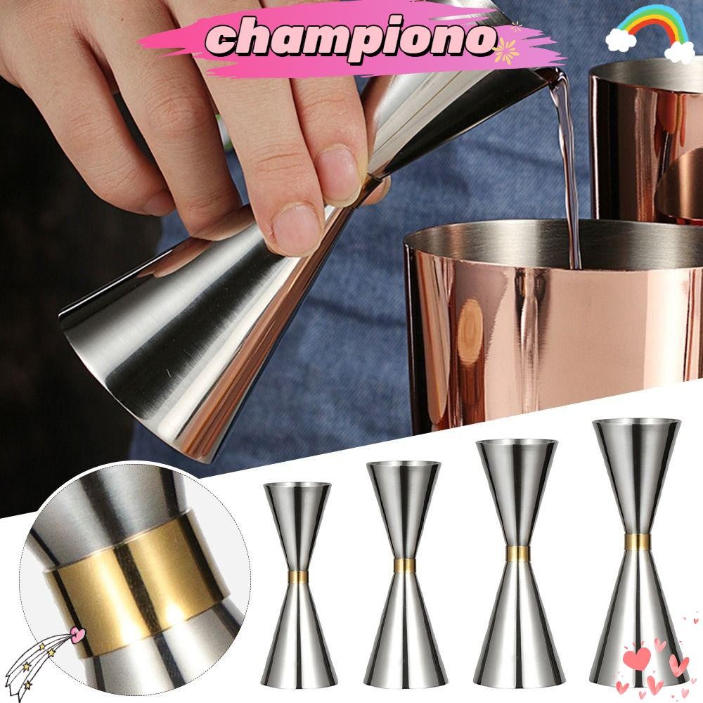 CHAMPIONO Double Cocktail Jigger, Stainless Steel Shot Bar Measuring ...