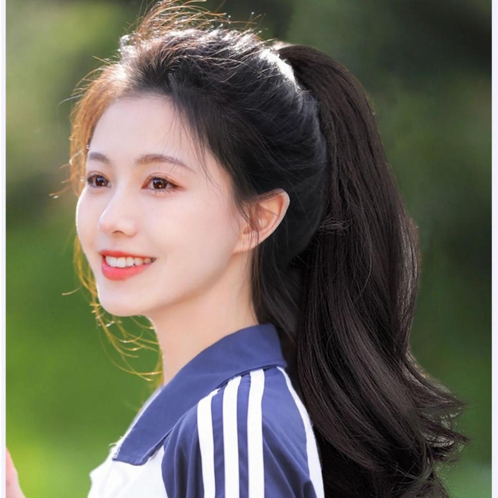 Fashion Natural Wig 40cm Korean Ins Style Women Wig Long Hair Extension ...