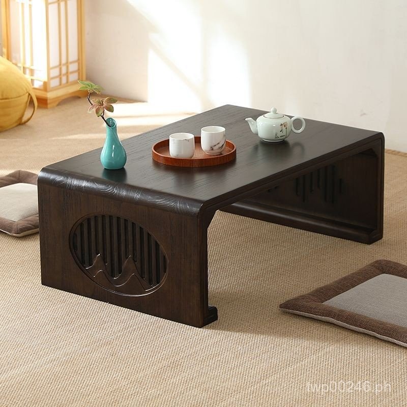 ijSolid Wood Kang Table Bay Window Small Table Tatami Tea Table Low ...