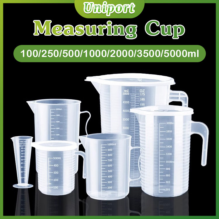 UNI Measuring Cup Clear Plastic Pitcher Liquid Measure Jug Cup ...