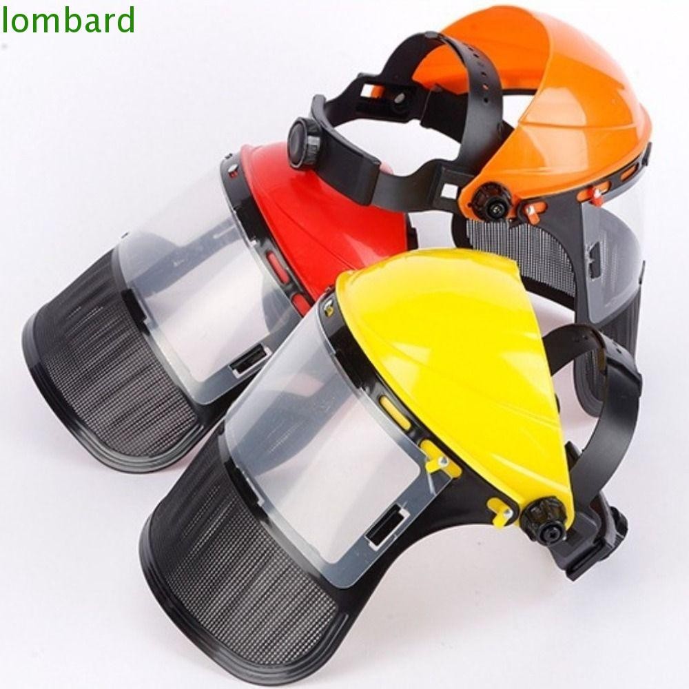 LOMBARD Protective Mask, Full Face Mesh Safety Helmet Hat, Impact ...
