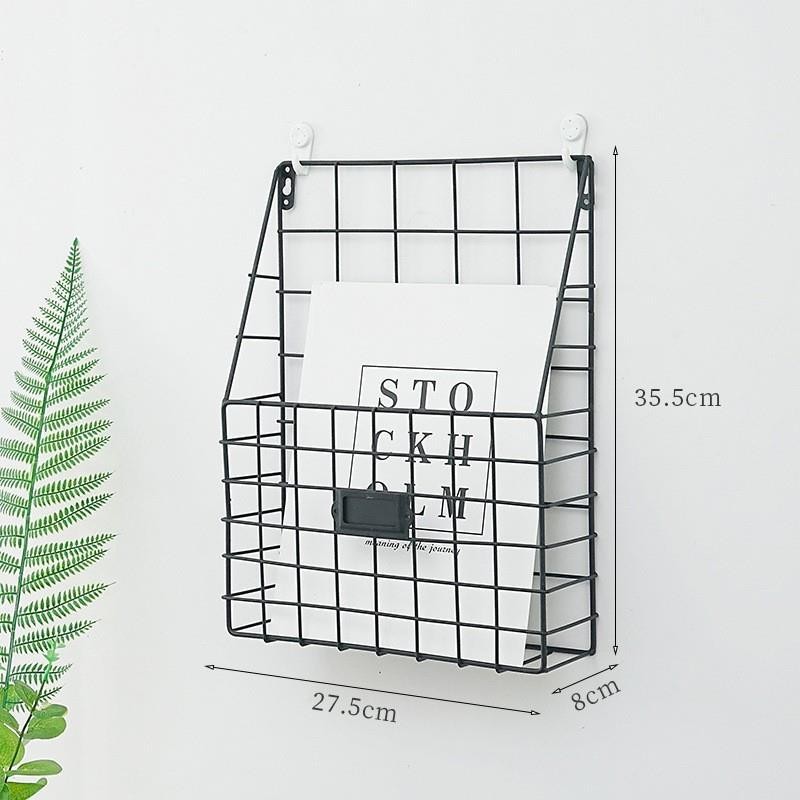 1pc Floating Bookshelf Wall Magazine Rack Hanging Newspaper Rack Wall ...