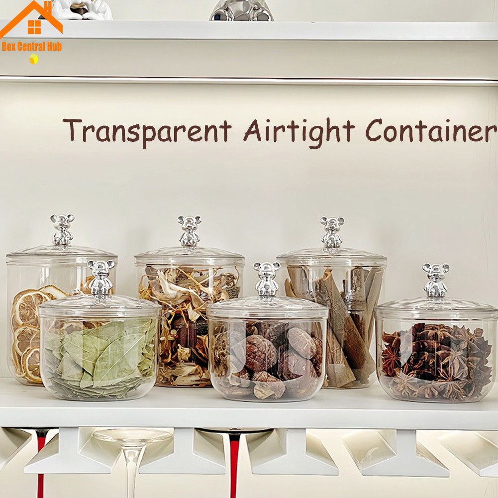 Transparent Airtight Container Food Storage Leak Proof Canister with ...