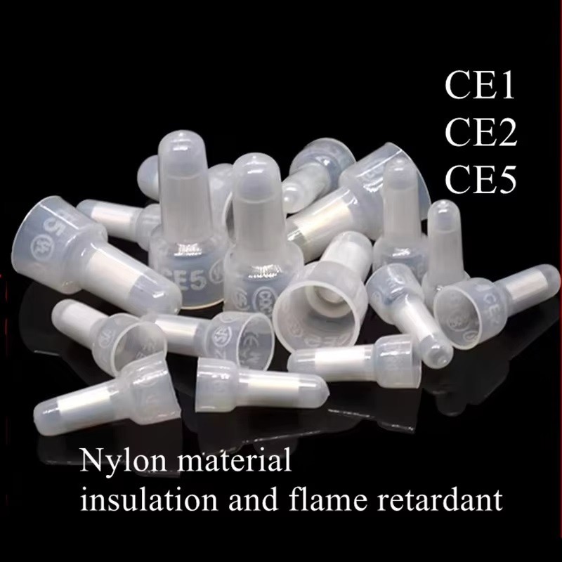 100pcs CE1 CE2 CE5 Crimp Closed Terminal Line Cap PA66 Splice ZIF Nylon ...