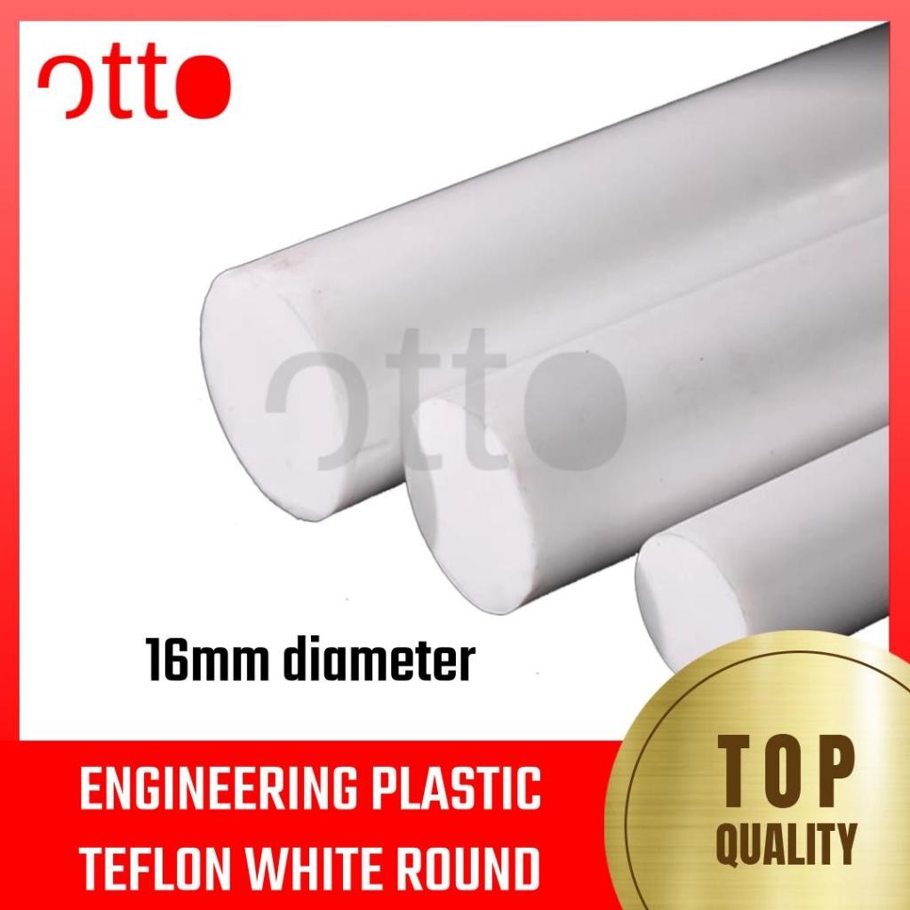 Teflon (PTFE) Round Bar (Diameter: 16mm 20mm 25mm 30mm) (Length: 500mm ...