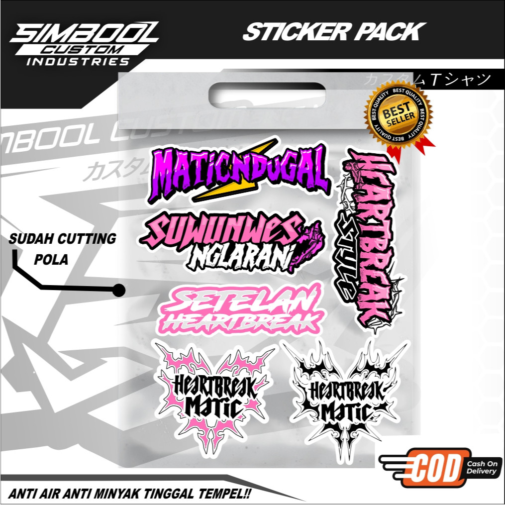 - Heartbreak STYLE automatic sticker VIRAL pack stripping material ...