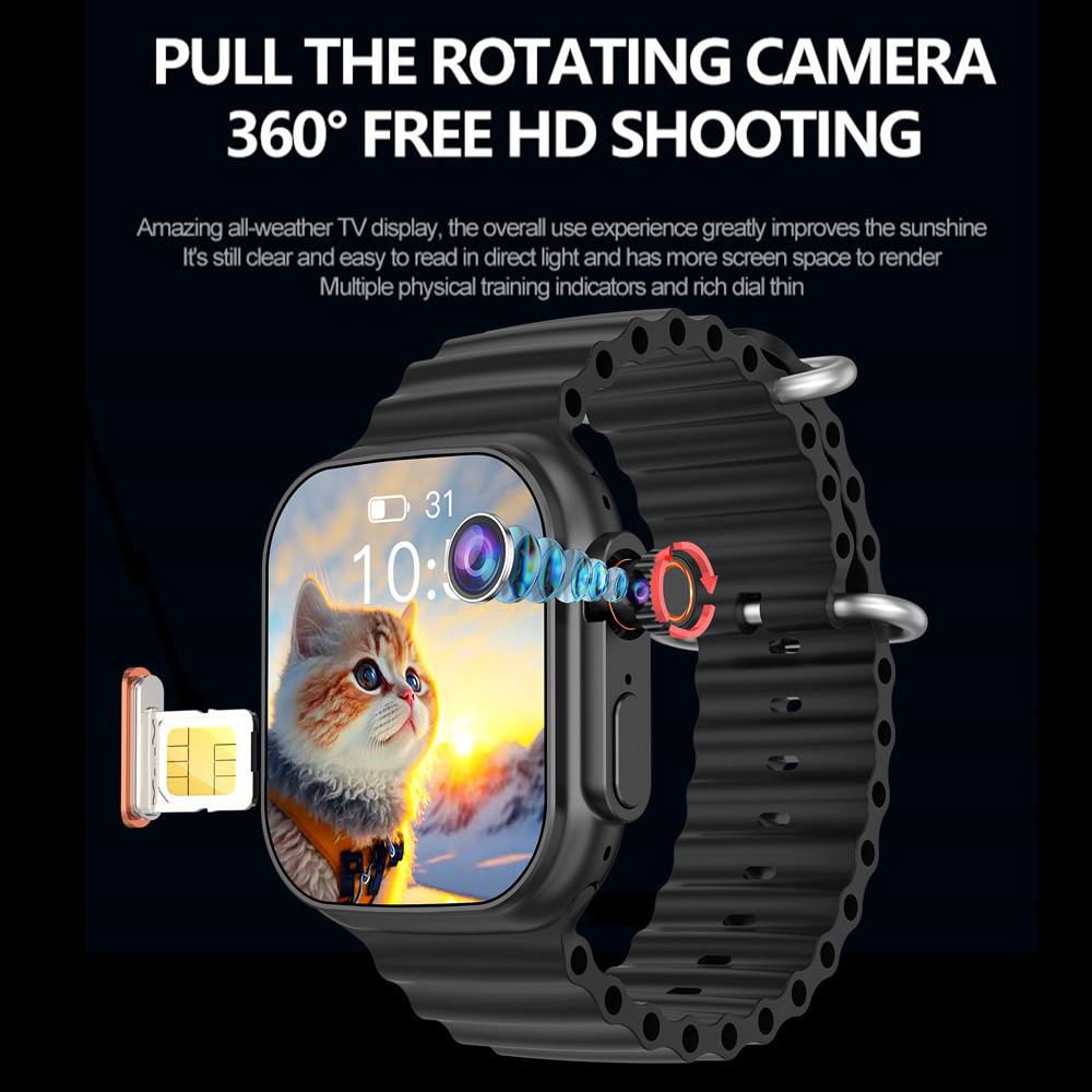 Cellular Version Watch Ultra2 Smart Watch SIM Card And WiFi 4G Android ...