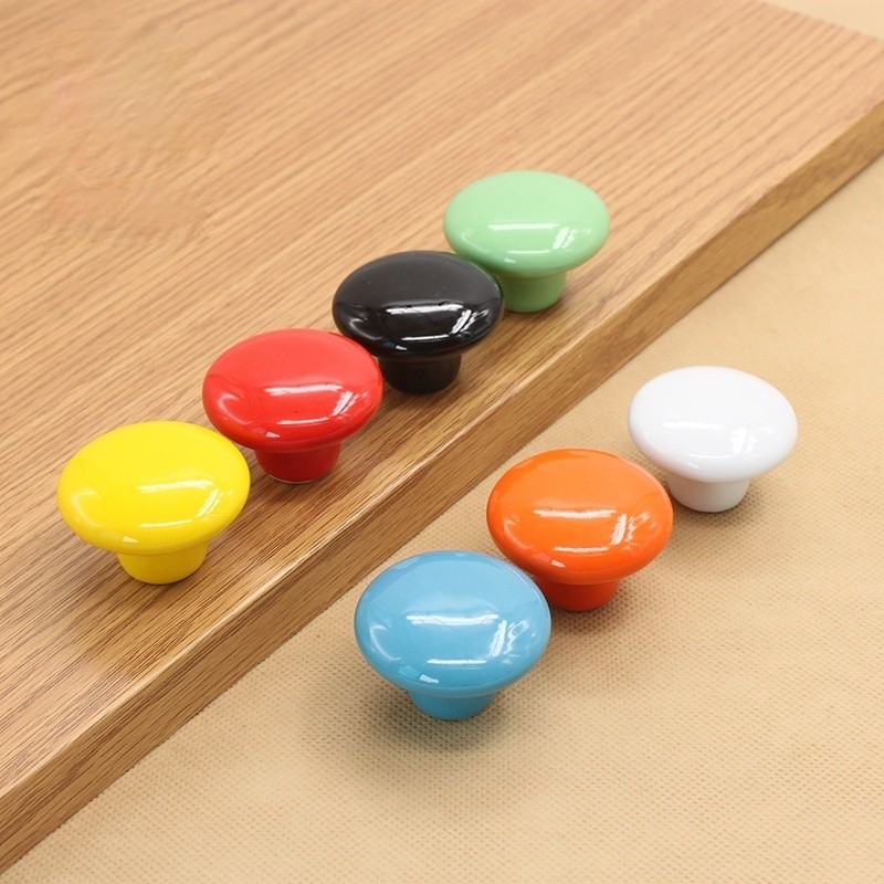 Candy Color Round Furniture Knobs Ceramic Drawer Knobs Cabinet Pulls ...