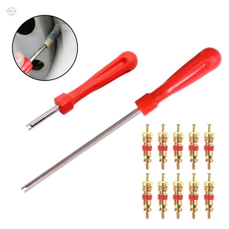 Sun Tire Valve Core Removal Tools Wrench Plastic Handle Iron Plated ...