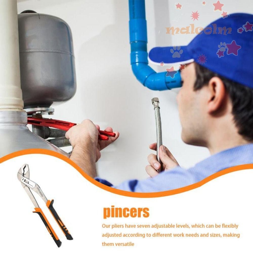 MALCOLM Water Pump Pliers, Adjustable Opening Quick-release End Nippers ...