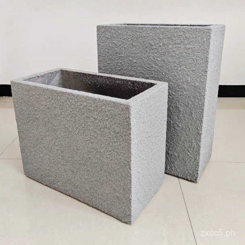 Cement Flower Pot Stone-like Paint Magnesium Clay Flower Box Large ...