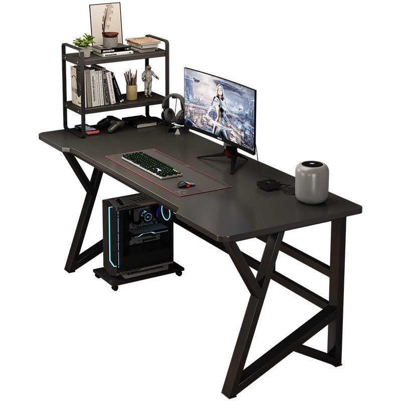 Double Computer Desk Desktop Gaming Desk Home Side-by-Side Long Desk ...