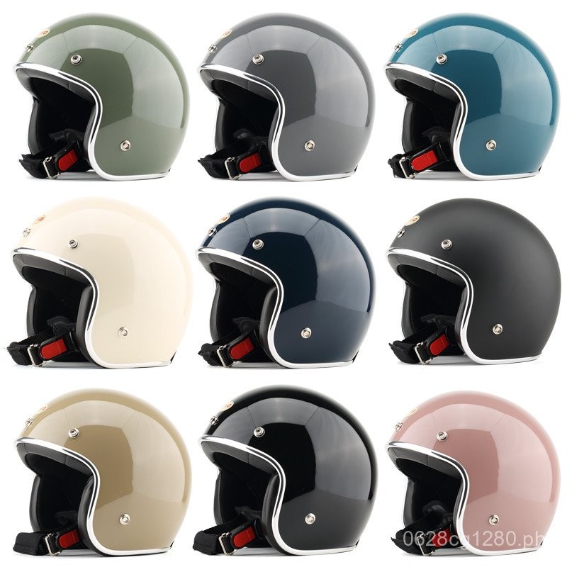Taiwan evo Vintage Helmet Django Vespa Pedal Jinjila Motorcycle3/4Half ...