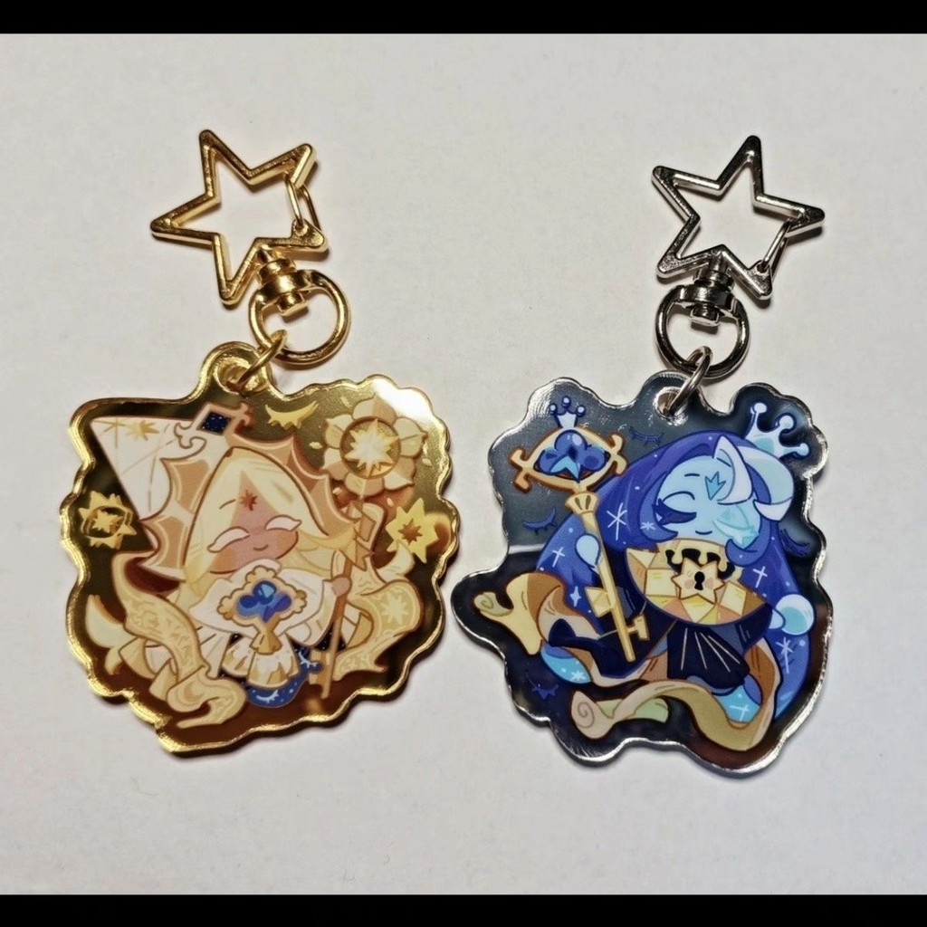 Cookie Run Kingdom Anime Keychain Women Funny Acrylic Key Chain Man Key ...