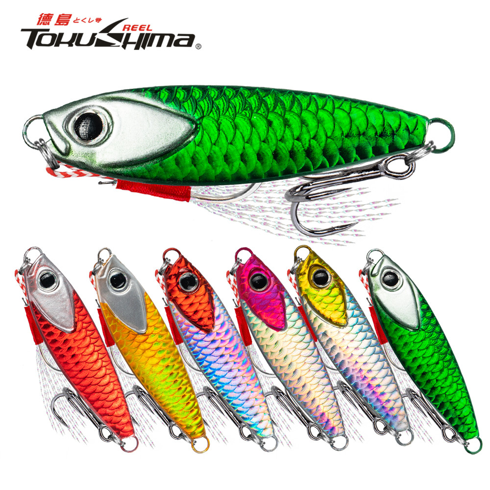 1Pc 7-30g Metal Jig Sinking Lure with 3D Eyes & Sharp Hooks - Casting Lure Artificial Hard Bait ...