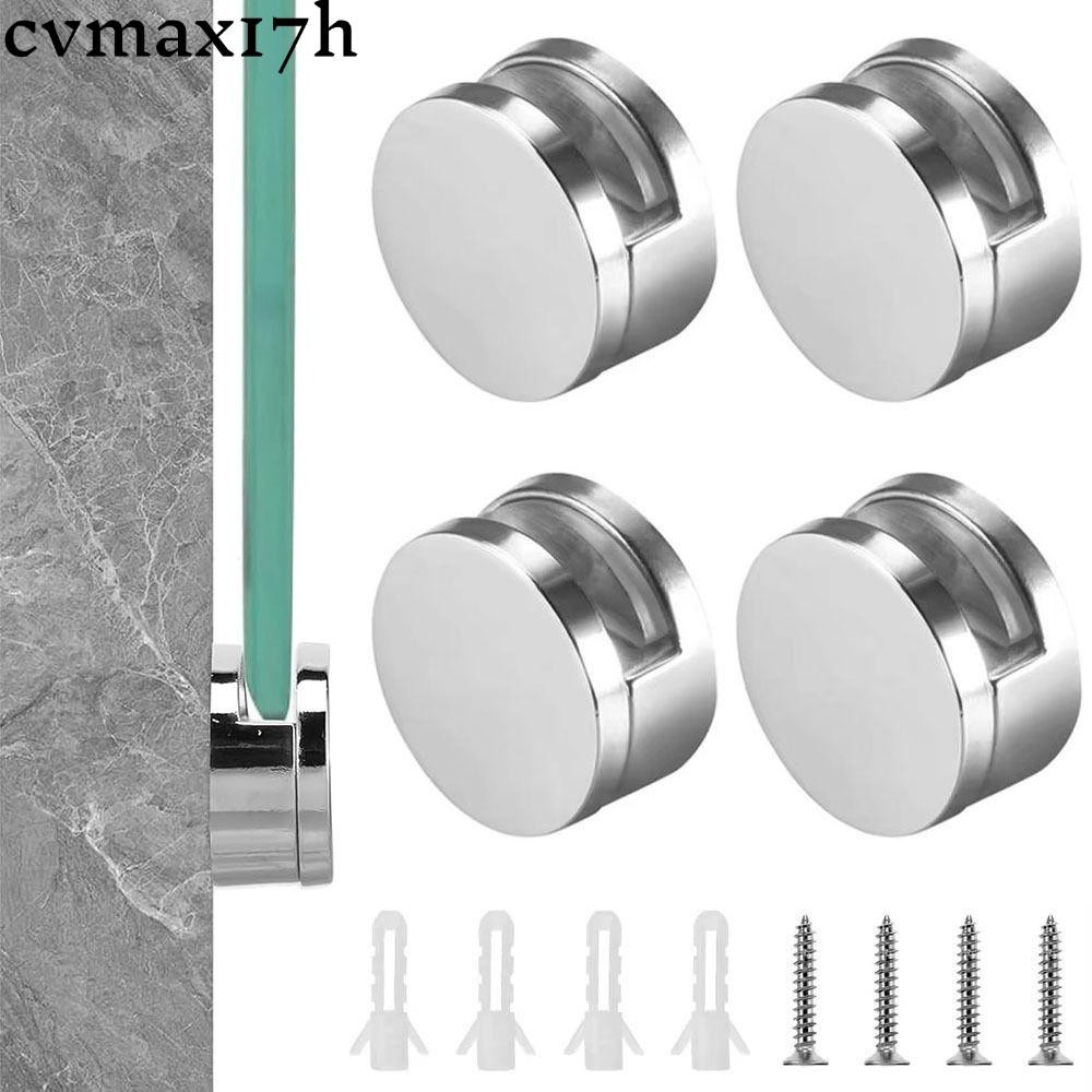 CVMAX Glass Clips, Round Silver Mirror Clip, Zinc Alloy Mirror ...