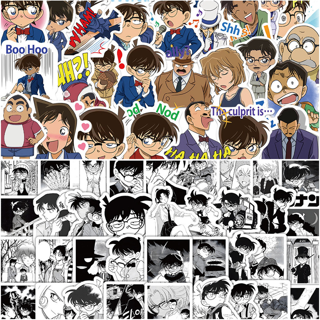 Y&P| Detective Conan Stickers Set Japanese Anime Graffiti Waterproof ...