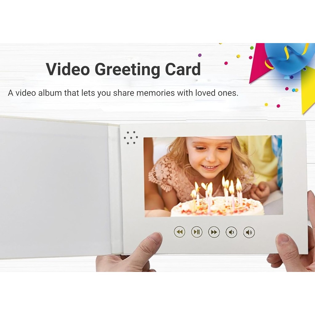 Video Greeting Card, Customizable Video Book with LCD Screen, 720P HD ...