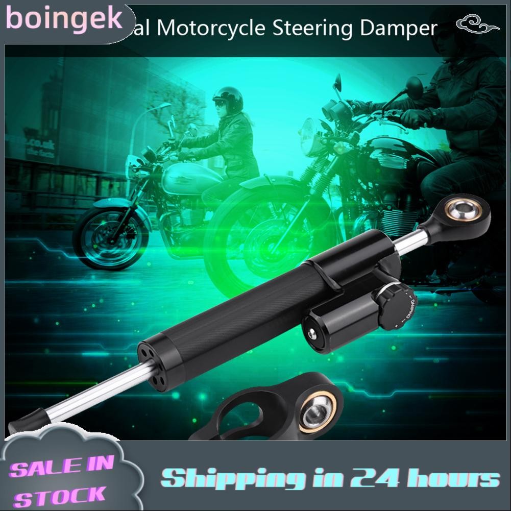 boingek-ph Universal Motorcycle CNC Steering Damper Stabilizer Linear ...
