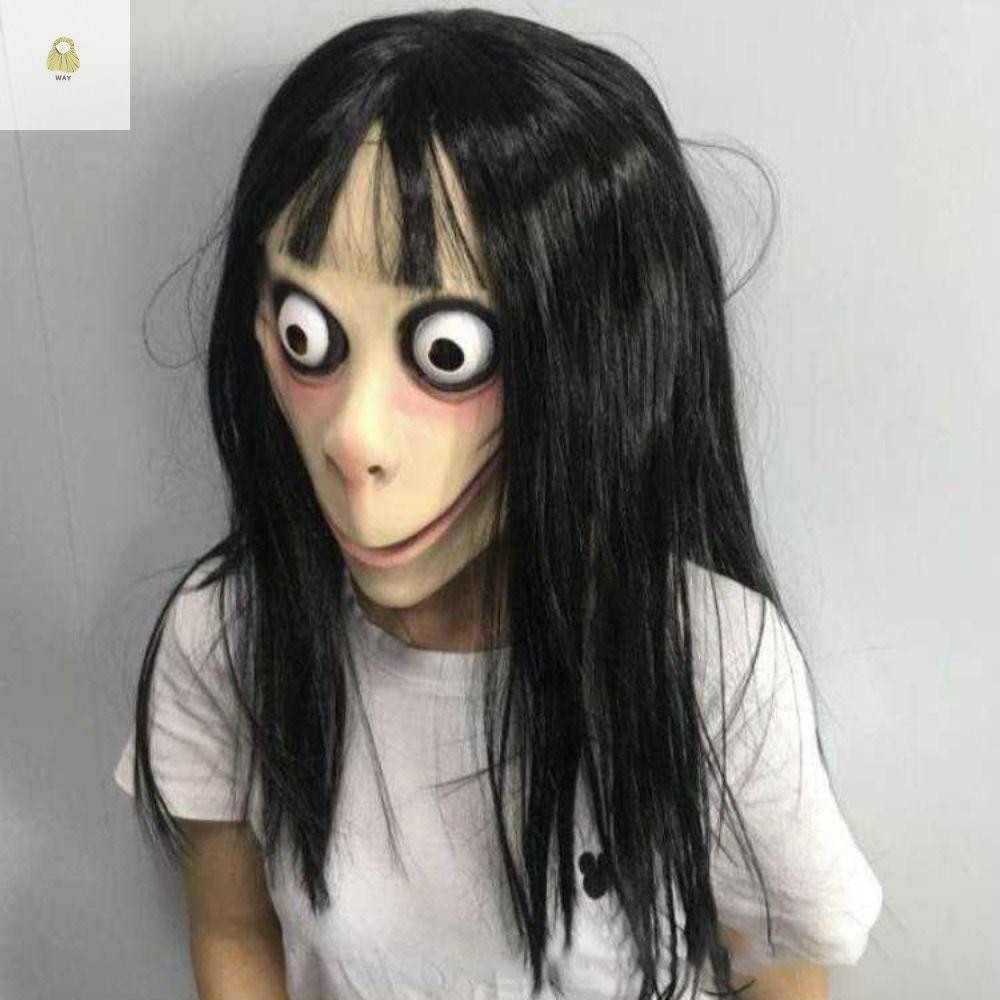 WAY Halloween Ghost Mask, Cosplay Scary Momo Scary Mask, Stage ...