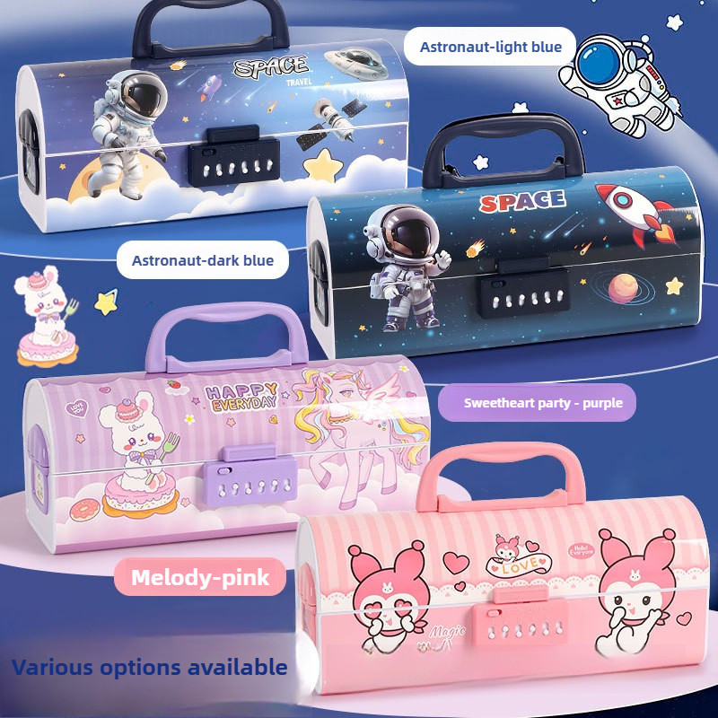 Suitcase pencil case With Password Lock Multi-Function Pencil ...