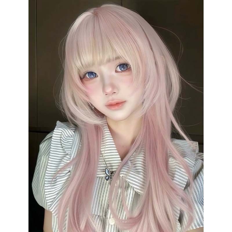 Pink High-Layer Jellyfish Head Influencer Daily Pink Gradient Face ...