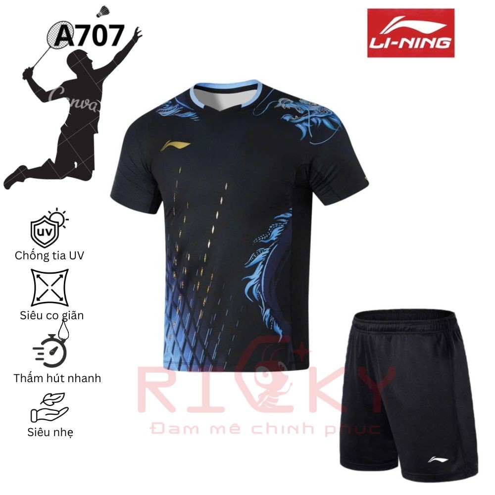 LI-NING A707 Men's Badminton Set – Dynamic, Cool Design | Shopee ...