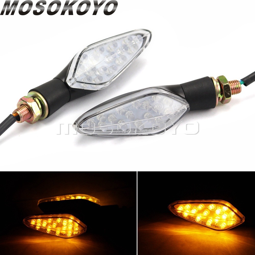 MO 2PCS E-Mark E4 Universal 12v Turn Signal Motorcycle LED Left And ...