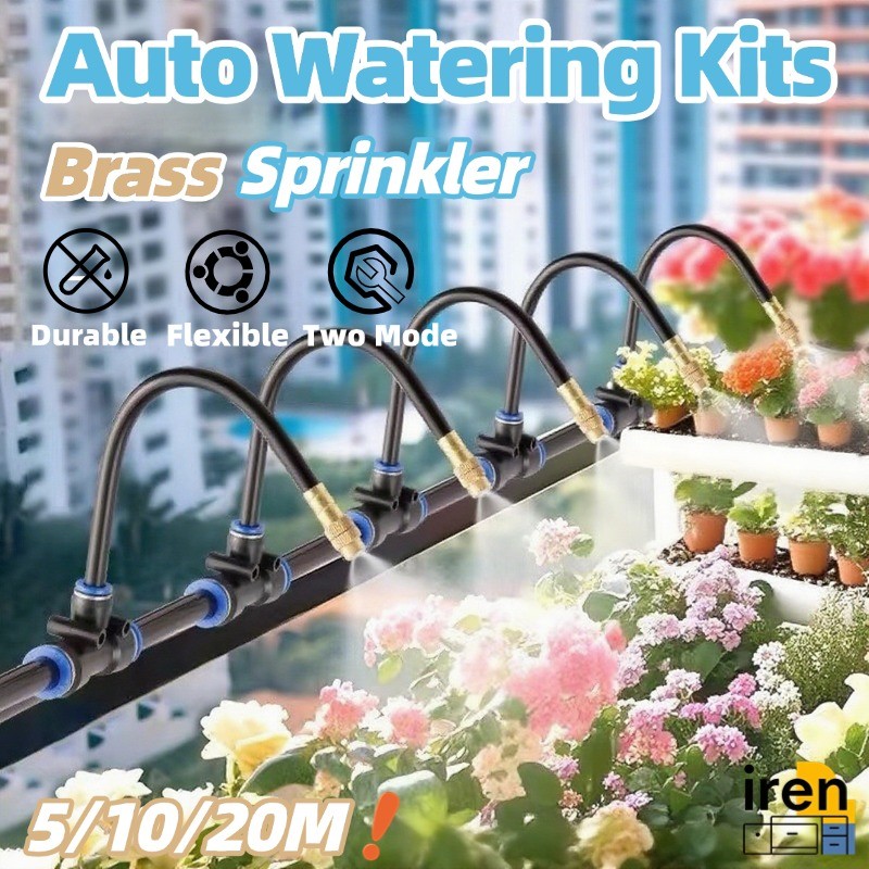 5/10/20m Automatic Watering Kits Adjustable Mist System Kit Brass ...
