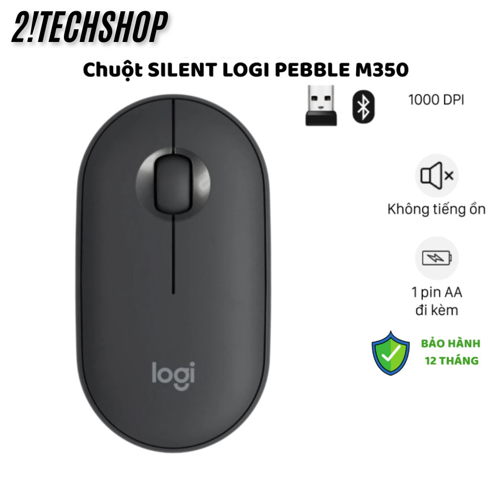Logitech M350 Bluetooth Wireless Mouse BLACK(OEM)- Silent Compact ...